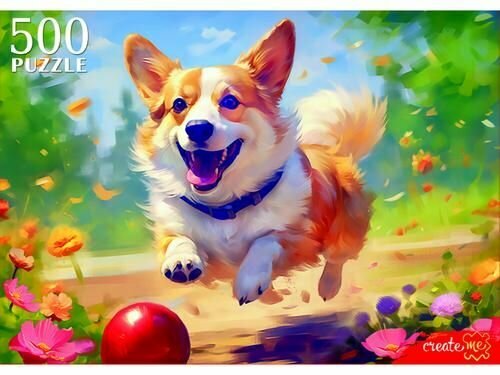Пазл 500 деталей. Игривый Корги П500-0500