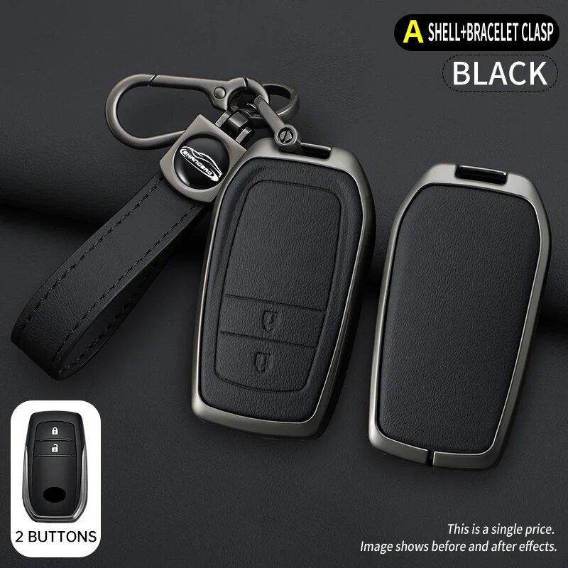 Чехол для ключей A2 Black rope buckle Toyota Sienna CHR Hilux RAV4 Alphard