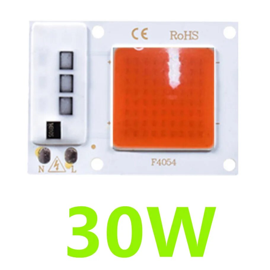 AvvRxx COB светодиодная фитолампа для растений 10-100Вт Белый, Package 1 30W, 110v