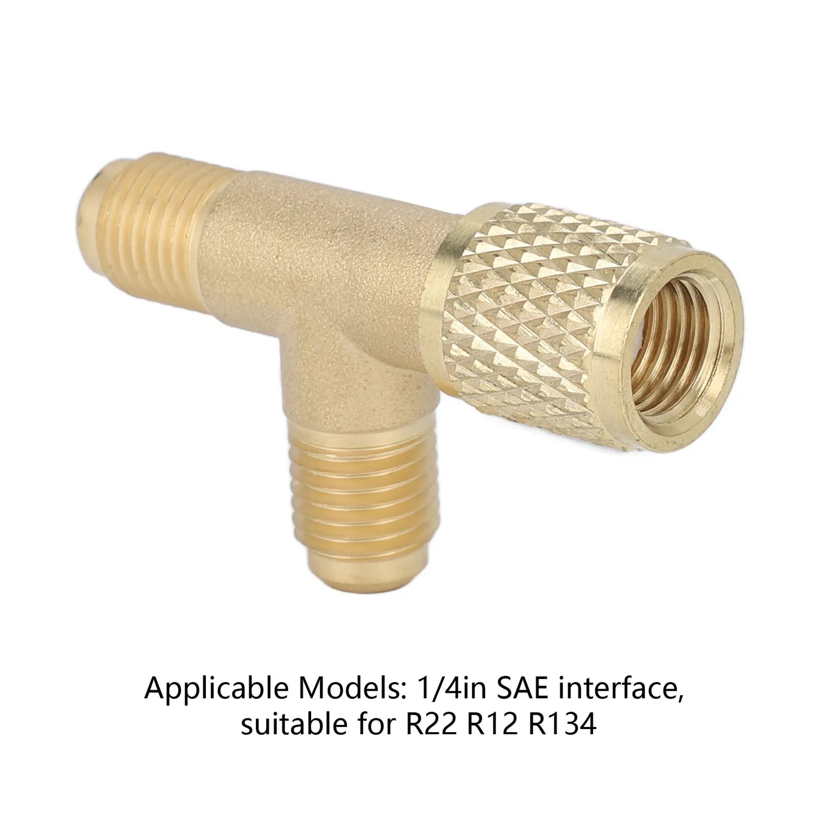 Латунный тройник быстрого соединения 1/4 дюйма SAE для R22 R12 R134