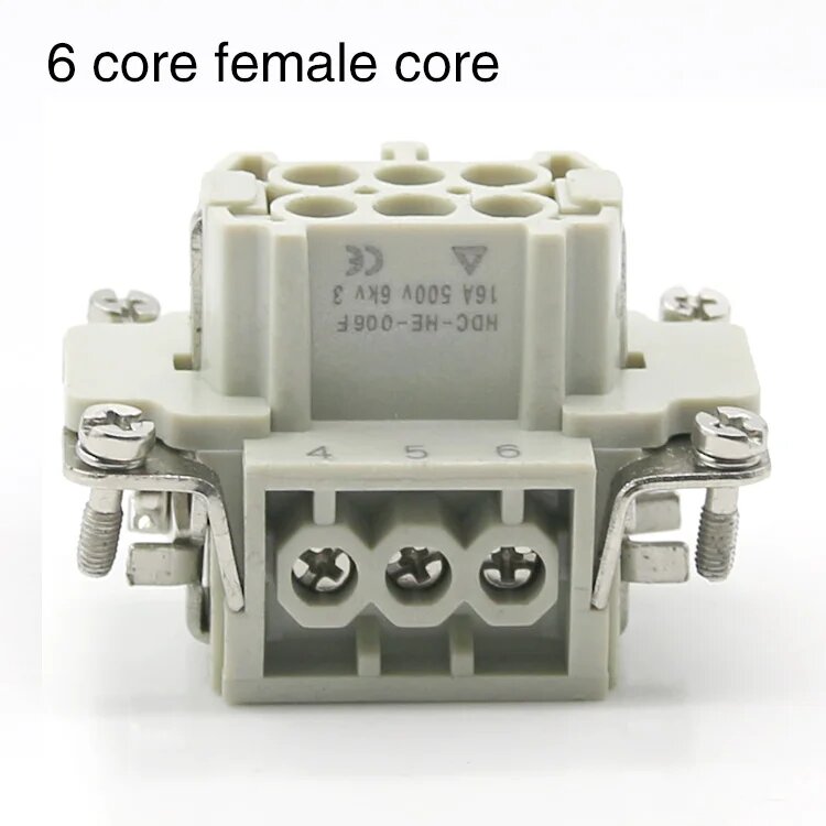 6-ти контактный авиационный разъем WZAZDQ HDC-HE-06 16A500V Female connector