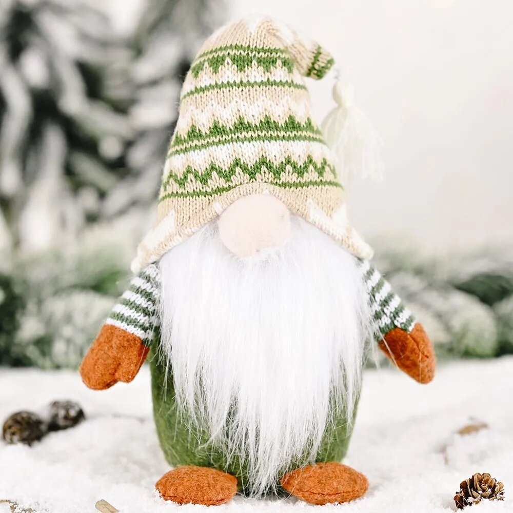 Елочная игрушка Санта Клаус, Гном салатовый 1 шт. новогодняя игрушка фигурка Санта фигурка гнома