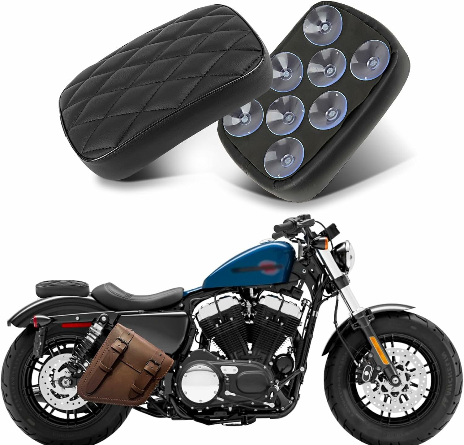 Мотоциклетное сиденье пассажирское для Chopper, Bobber, Cafe Racer