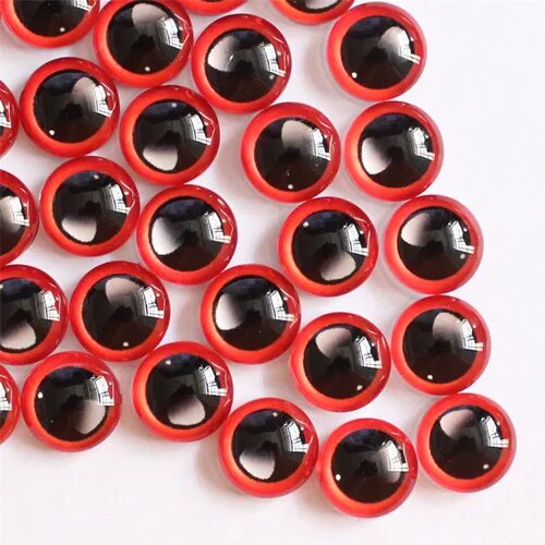 Стеклянные кабошоны глаз дракона 14 мм, набор 30 пар Черный, Color 3