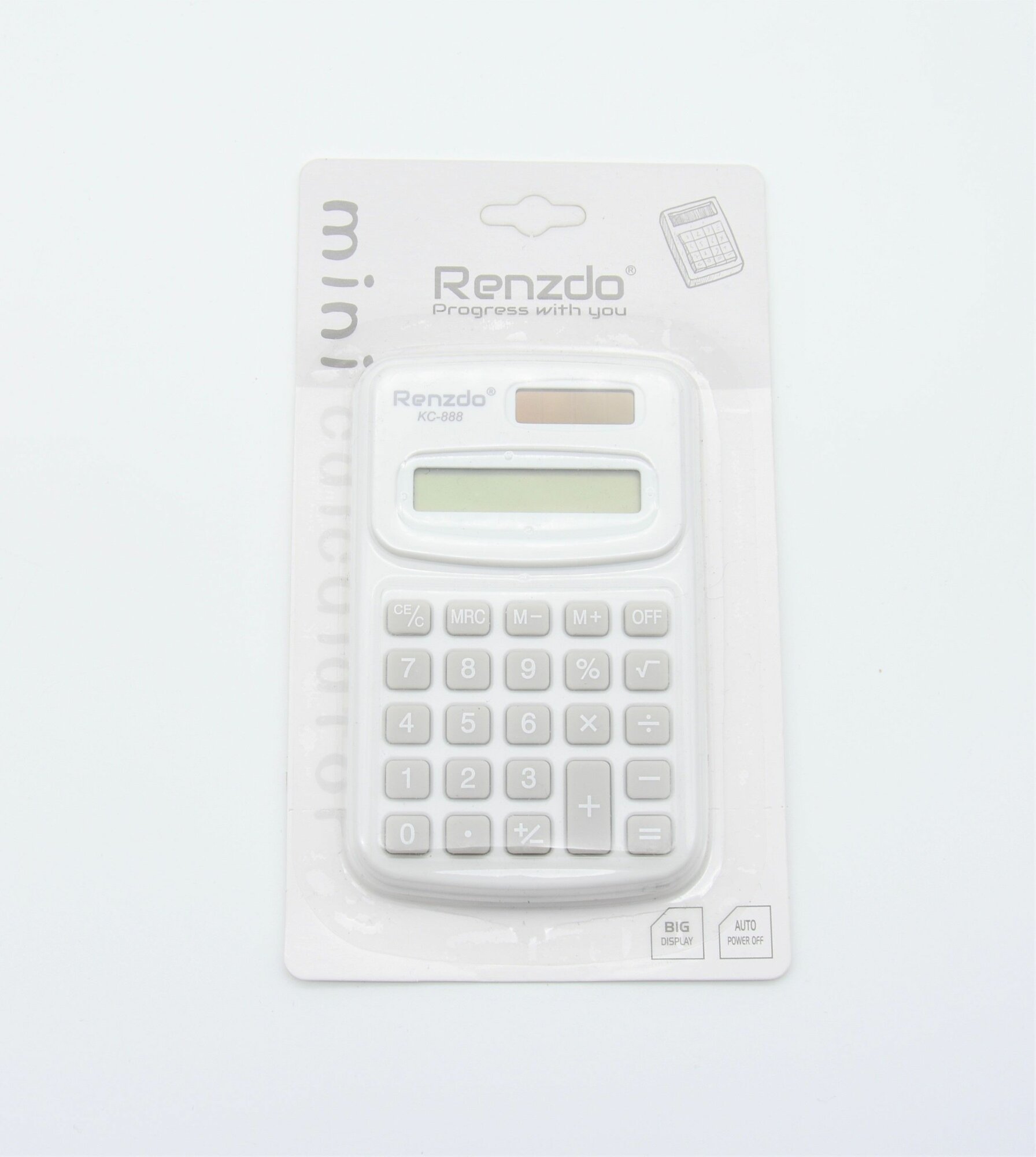 Калькулятор карманный 8-ми разрядный 100x60мм "К-888" белый
