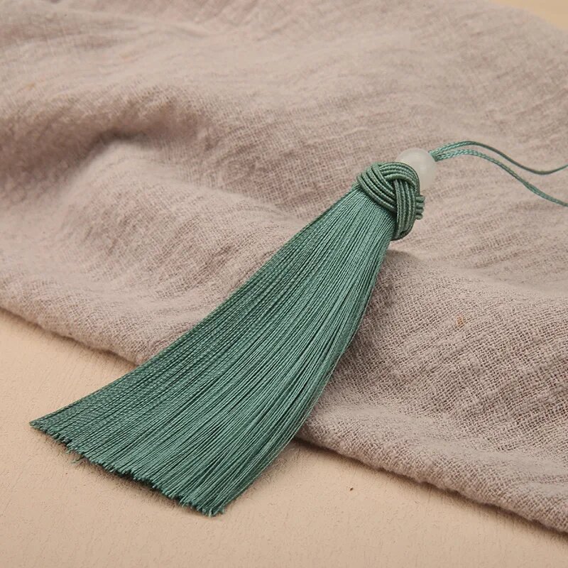 2 шт. кисточки для рукоделия, кисточка из бисера ручной работы, 10 см, Изумрудный, Autumn green