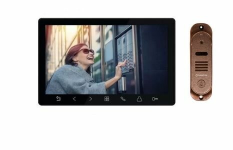 Комплект видеодомофона Tantos Prime HD SE (черный) и Stich HD (медь)