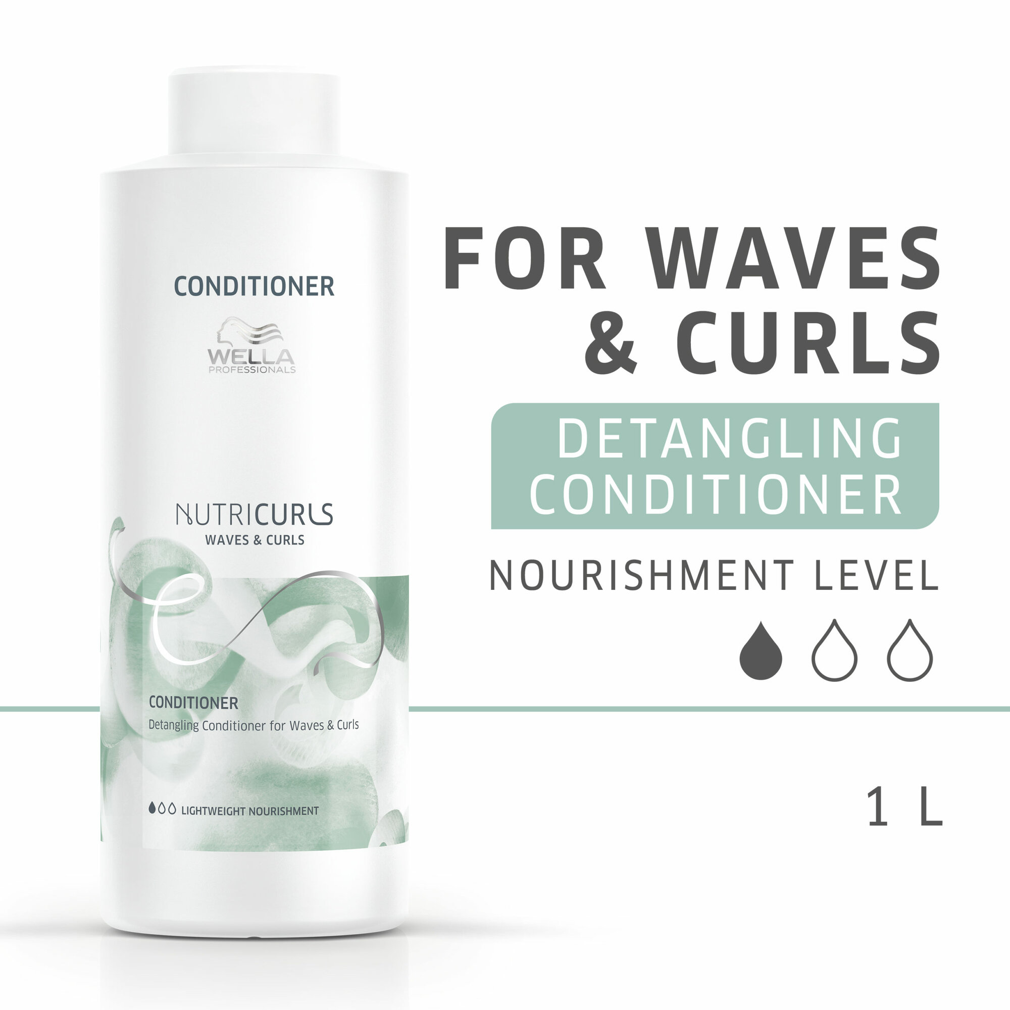 Wella Nutricurls Бальзам для кудрявых и вьющихся волос (Detangling for waves&curls) 1000 мл