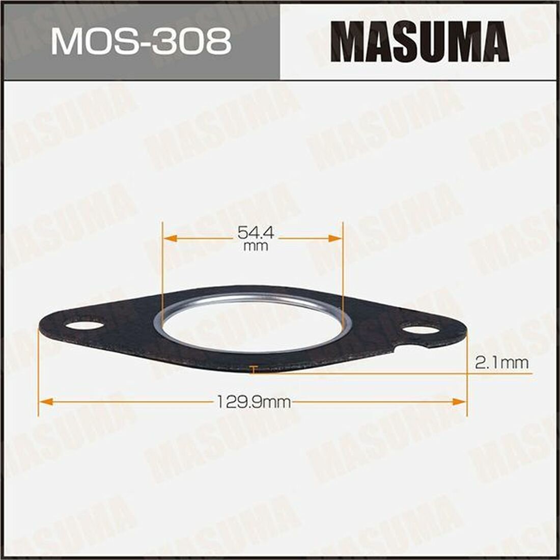 Прокладка глушителя Masuma 54.4x129.9x2.1 MOS-308 1шт.