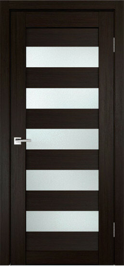 Межкомнатная Дверь Verda Х-4 Венге со Стеклом Сатинат Белый 2000х800мм (Полотно 1шт) / Верда.