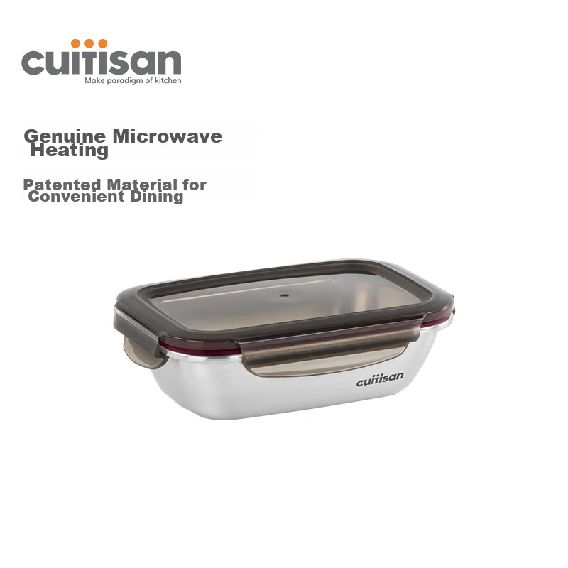 Cuitisan Korean Imported Food-Grade 304 Stainless Steel Lunch Box, Microwave-Safe, Antibacterial, 580ml