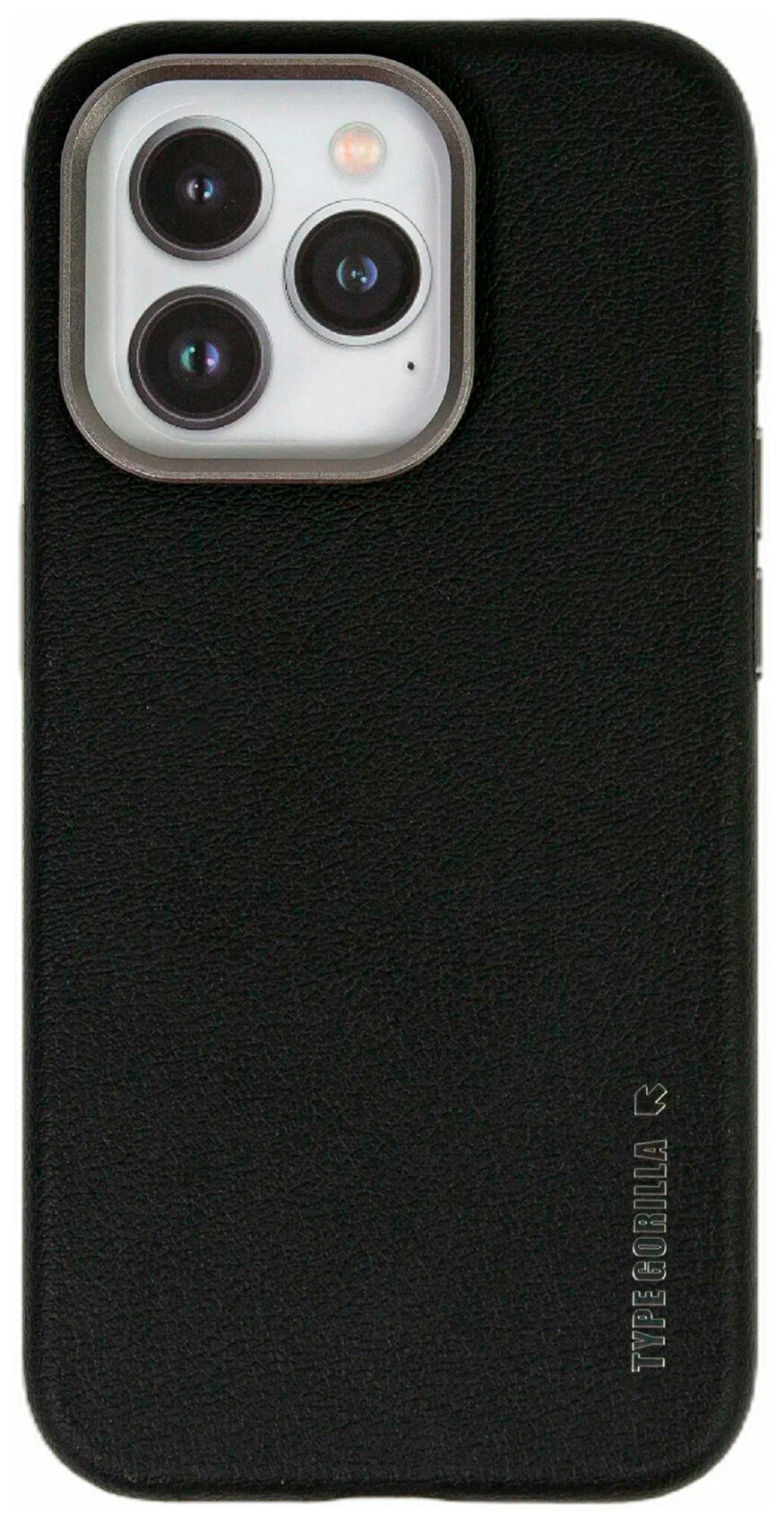 Чехол с магнитным покрытием Type Gorilla Premium Magnetic iPhone 15 Pro, Black Leather (BL-T52-iP15P-LTR-BK)