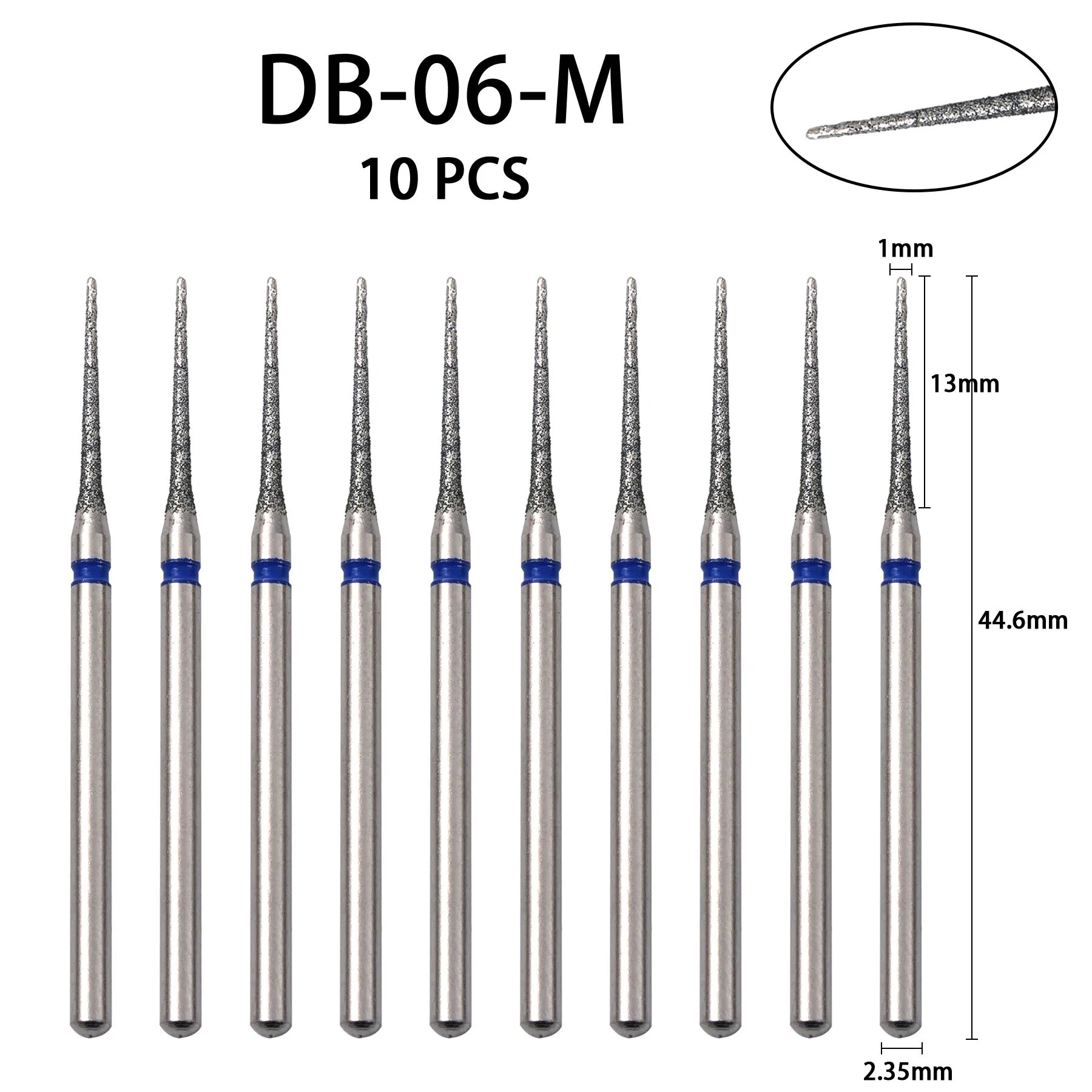 Набор фрез для ногтей из вольфрамового карбида, 10 шт. DB-06-M
