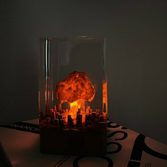 【Фантазийный свет и тень】 Креативный 3D-ночник из трехмерного грибовидного облака из смолы