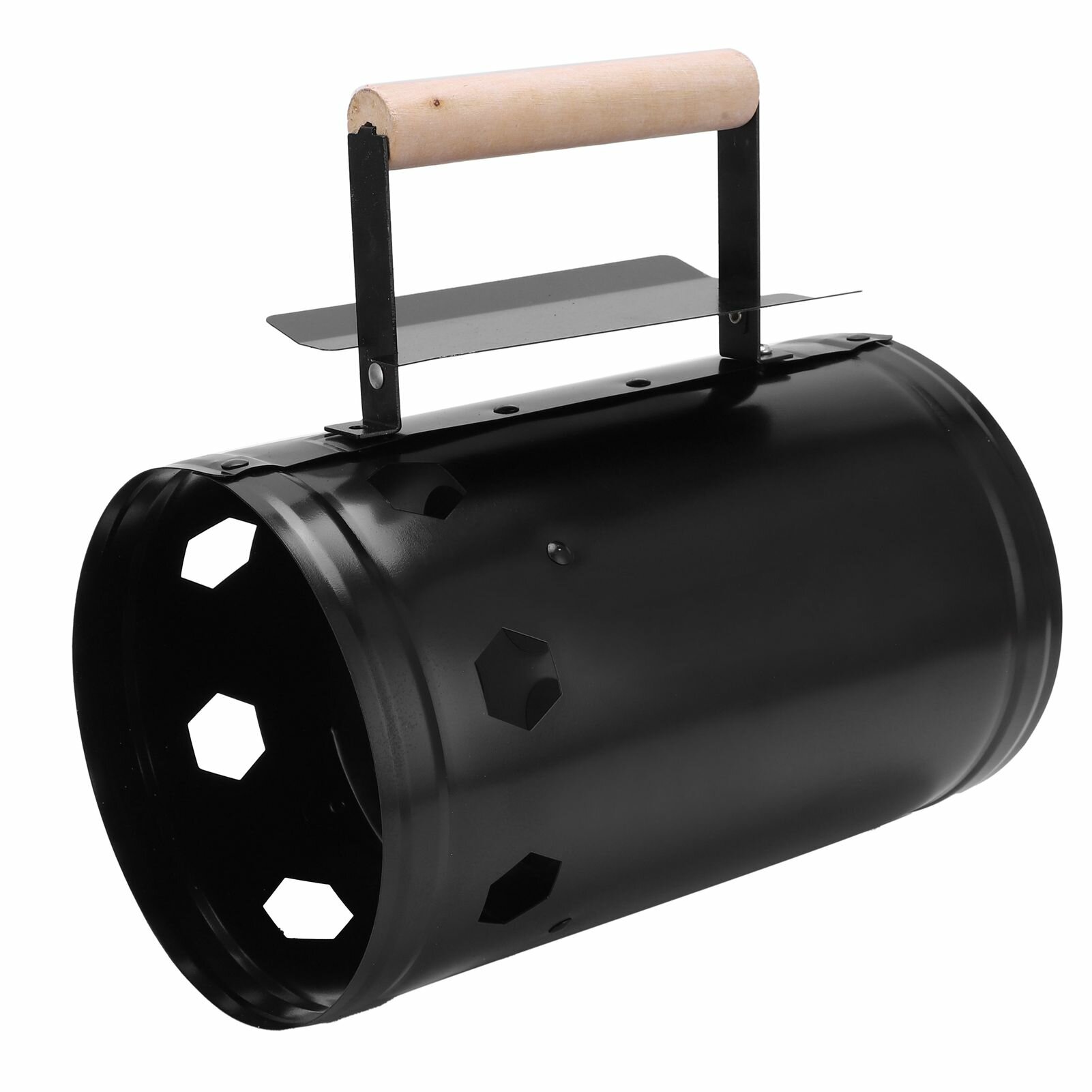 Уличная угольная печь-гриль с ручкой, бамбуковым дымоходом и пожарными инструментами, угольная печь быстрого нагрева для кемпинга и барбекю