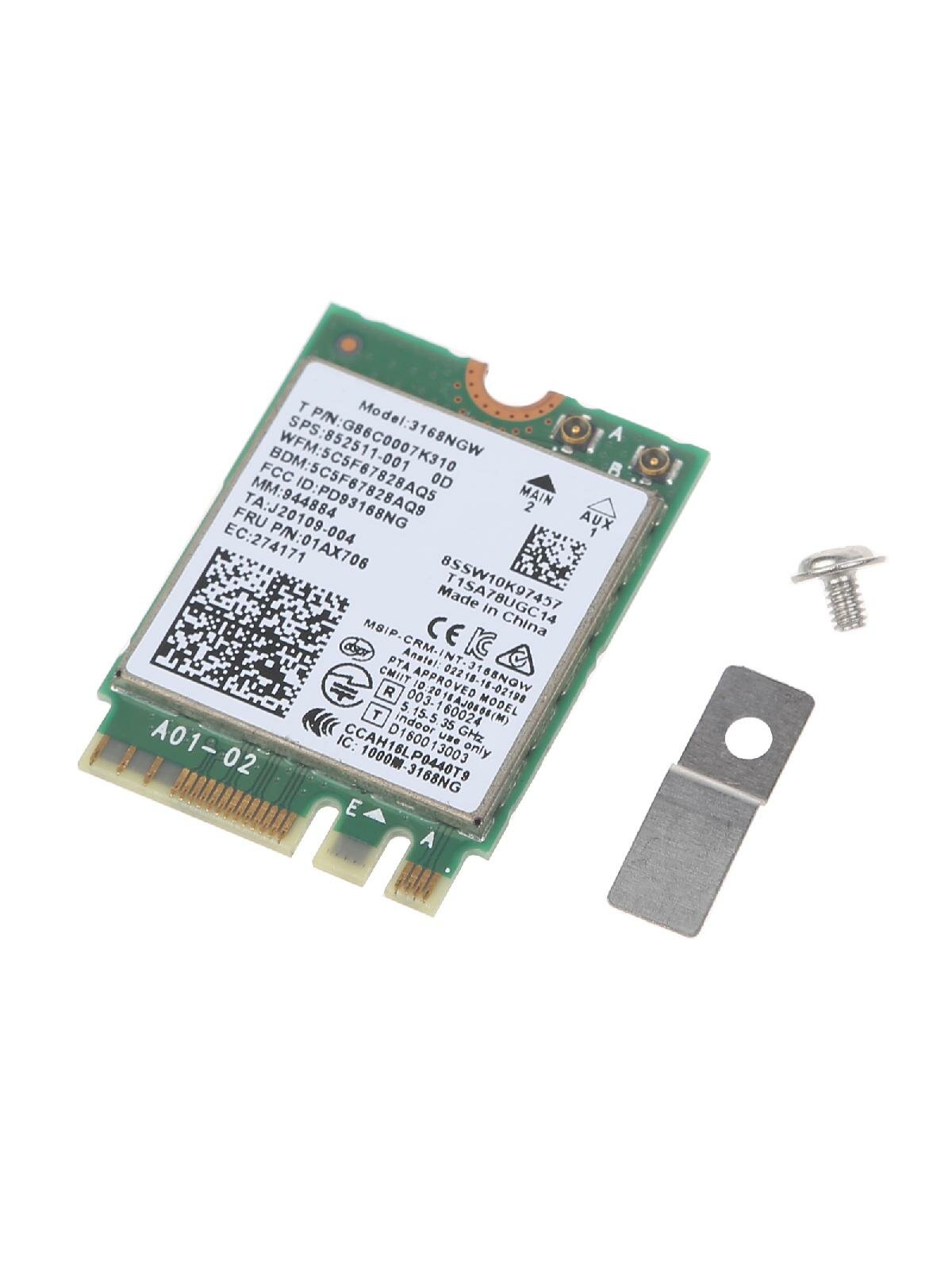 Dual Band 600Mbps Wireless Network Wi-fi Card Wifi Receiver 3168 AC 3168NGW NGFF for M.2 802.11ac for Bluetooth-com 4.2