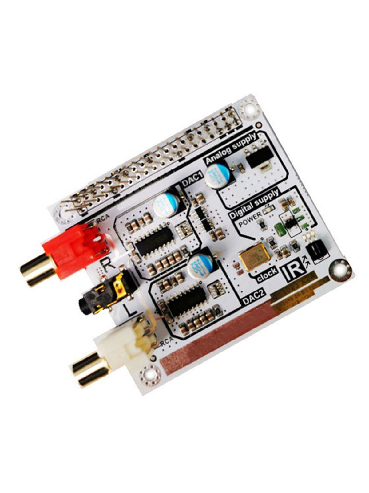 HiFi DAC Expansion Board Digital Analog Converter DAC Decoders Board Replacement Module for RPi 4B/3B+/3B/2B/ZEROW