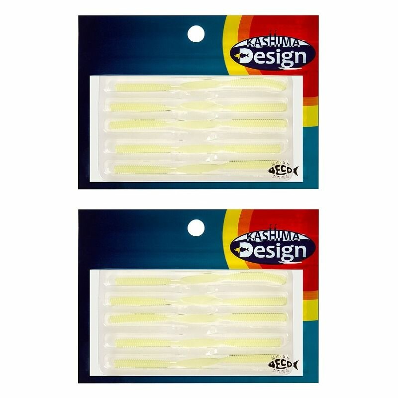 Kahara Приманка Aji Leech 1.9" #Blue Luminous, 2 уп