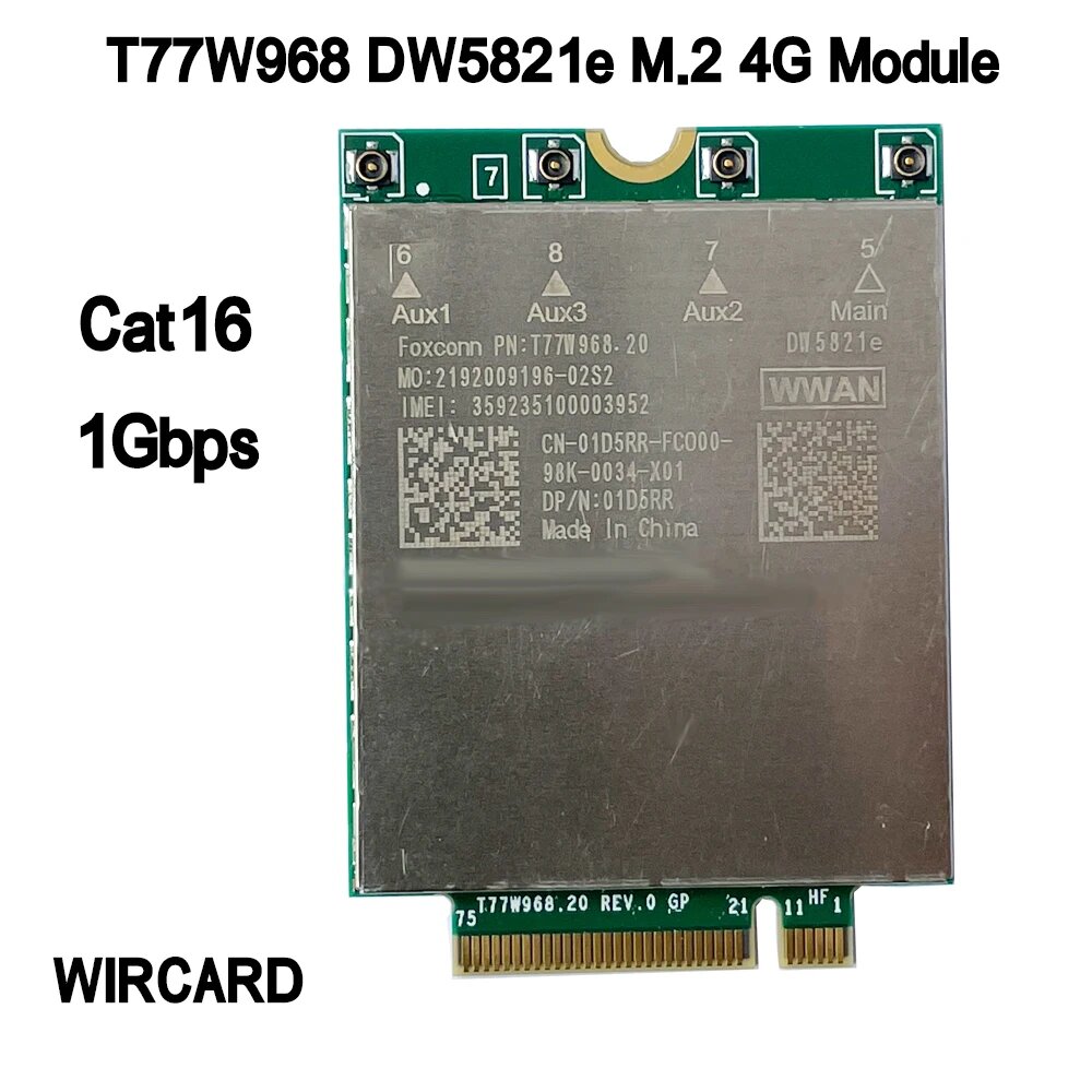HUASJ DW5821e-eSIM 4G Модуль для ноутбука Dell DW5821e 4G
