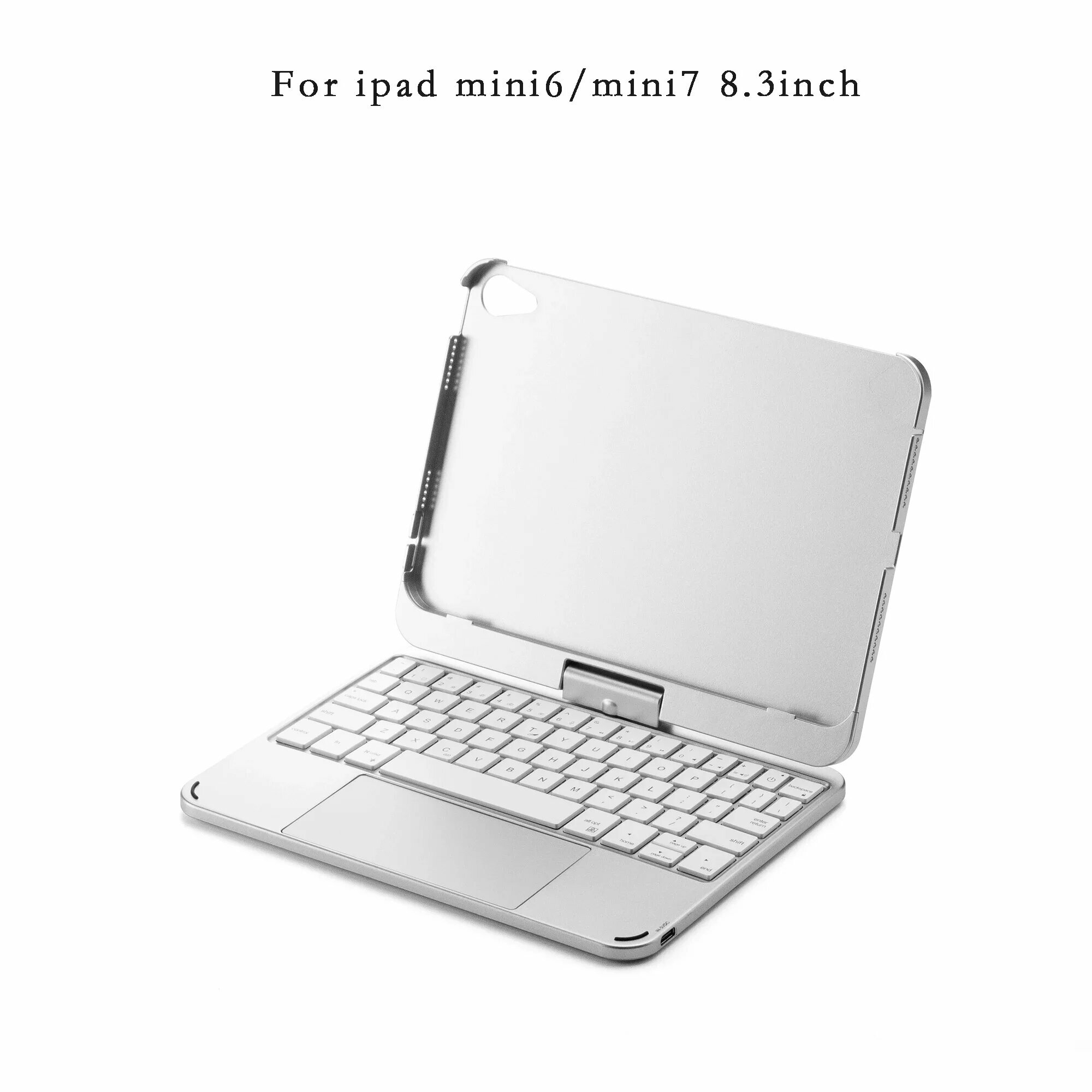 Чехол с клавиатурой BMAD для iPad Mini 7 Russian English, Silver