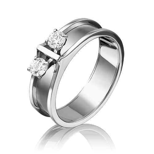 Кольцо PLATINA, белое золото, 585 проба, фианит