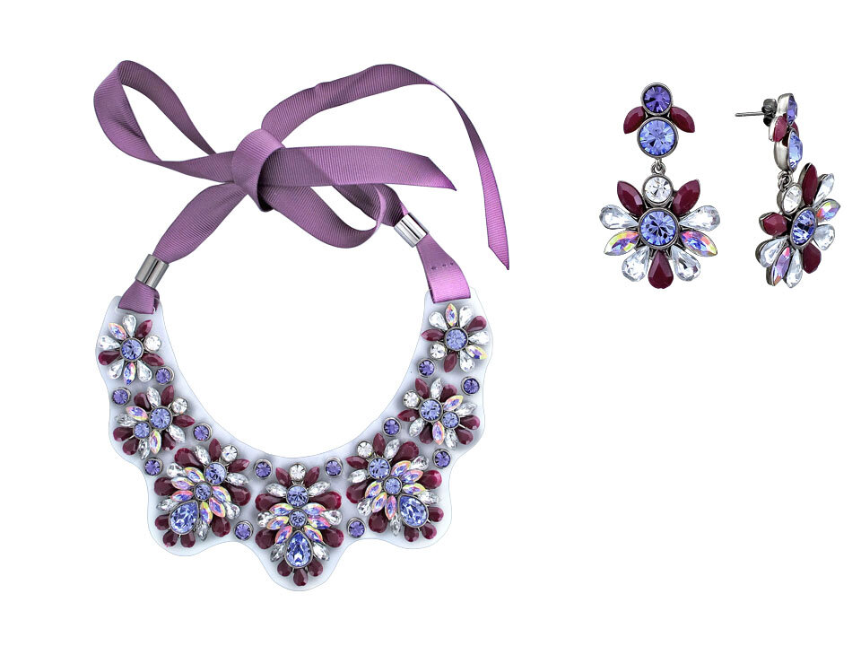 Комплект бижутерии, кристаллы Swarovski