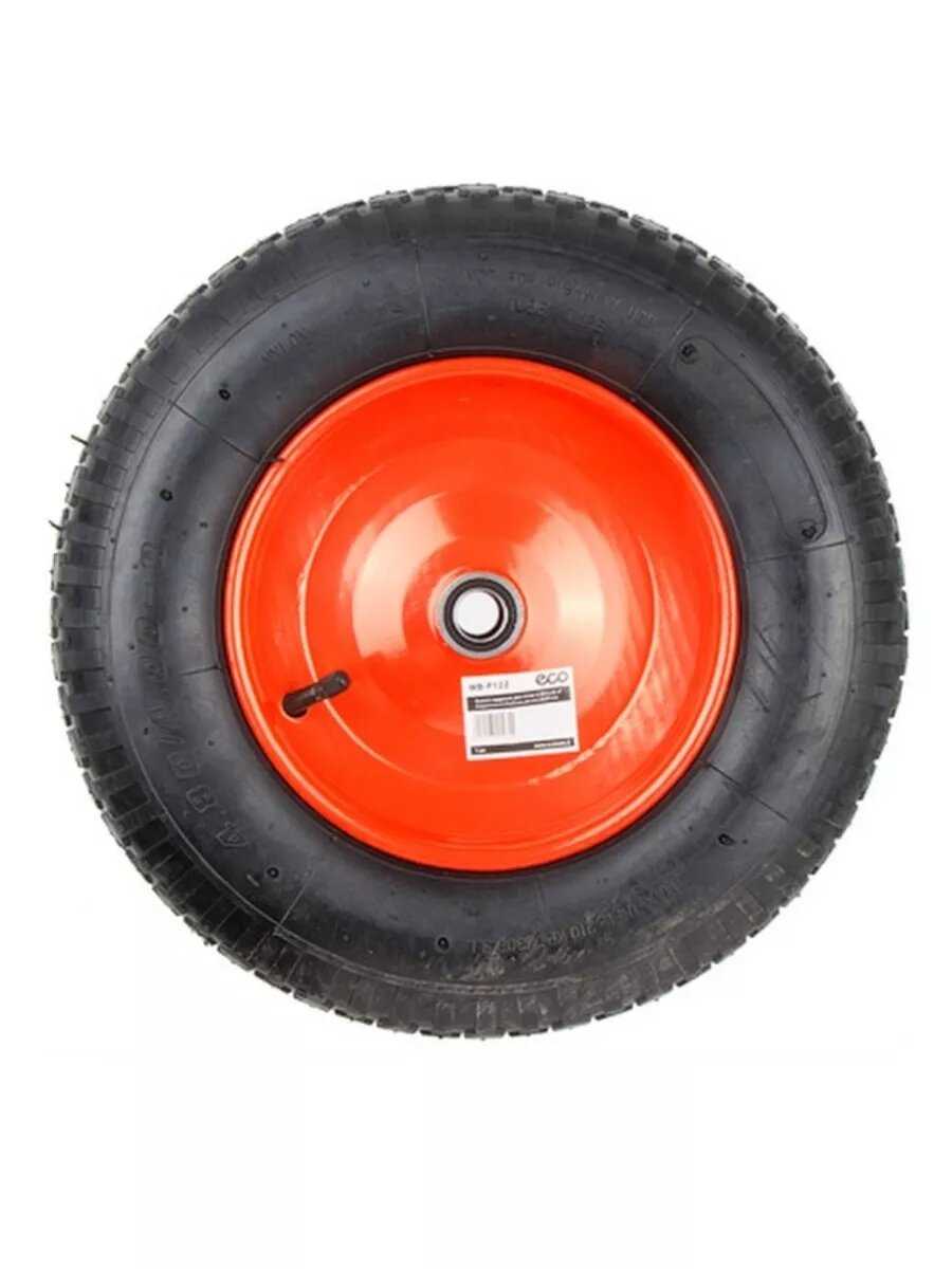 Колесо надувное для строительной тачки 4.80/4.00-8" (подшипник ф35x20 мм, для оси 20x90мм) (Подходит к тачкам: WB350-2; WB351-2) (WB-P122) (ECO) (WB-P122)