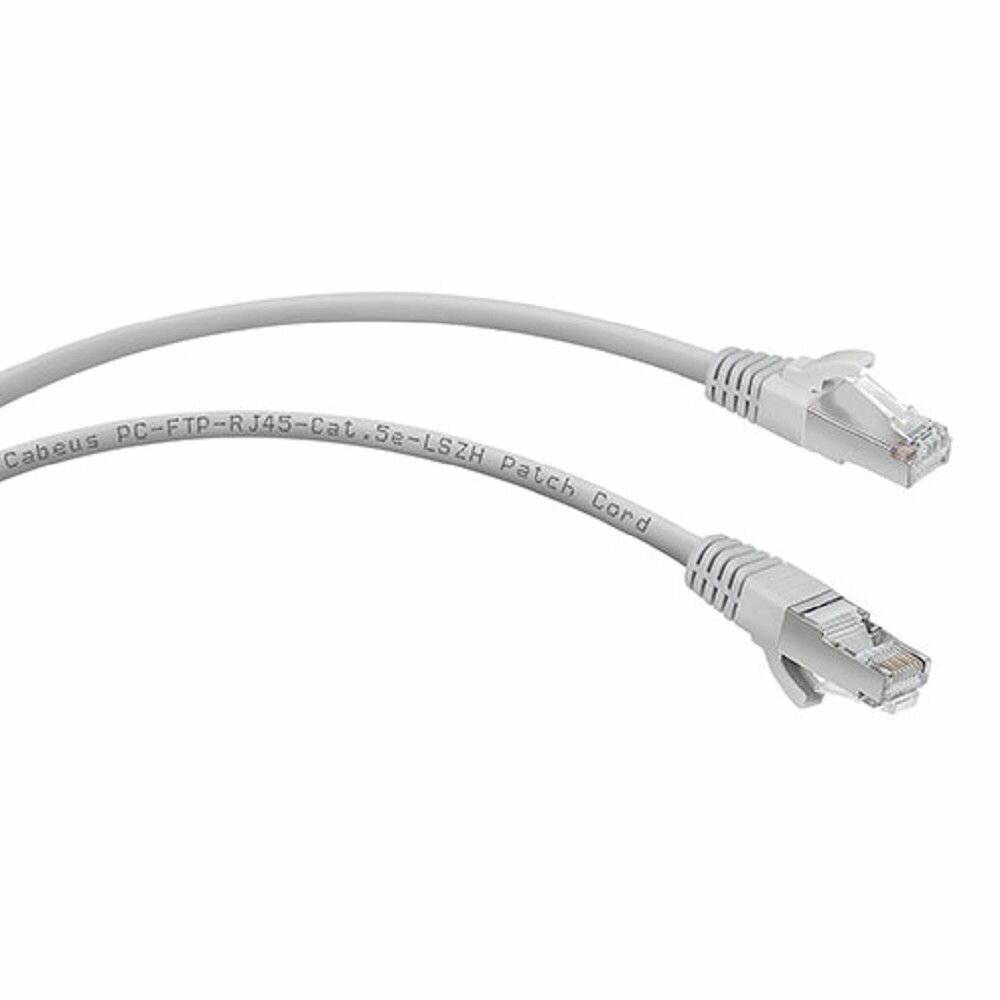 Cabeus Патч - корды сетевые, телефонные PC - FTP - RJ45 - Cat.5e - 5m - LSZH Патч - корд FTP, категория 5е, 5 м, LSZH, экранированный, серый