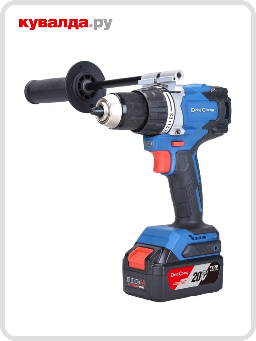 Дрель-шуруповерт аккумуляторная DongCheng DCJZ06-13 (TYPE FK) АКБ 2х5 Ач, ЗУ 4 А