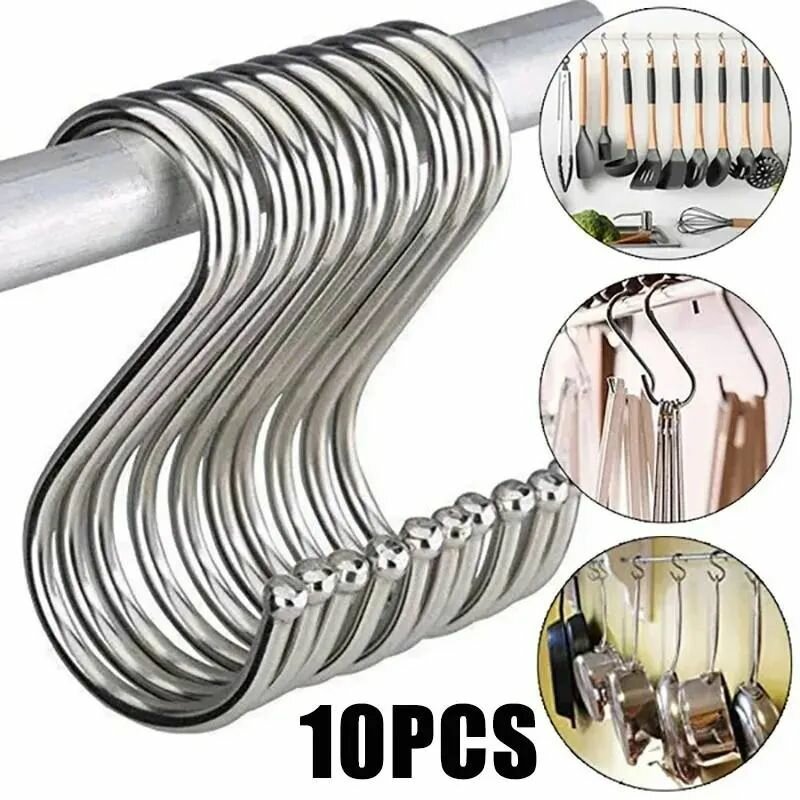 Крючок маленький для рейлинга D16 мм, металлический, хром, 10 шт.