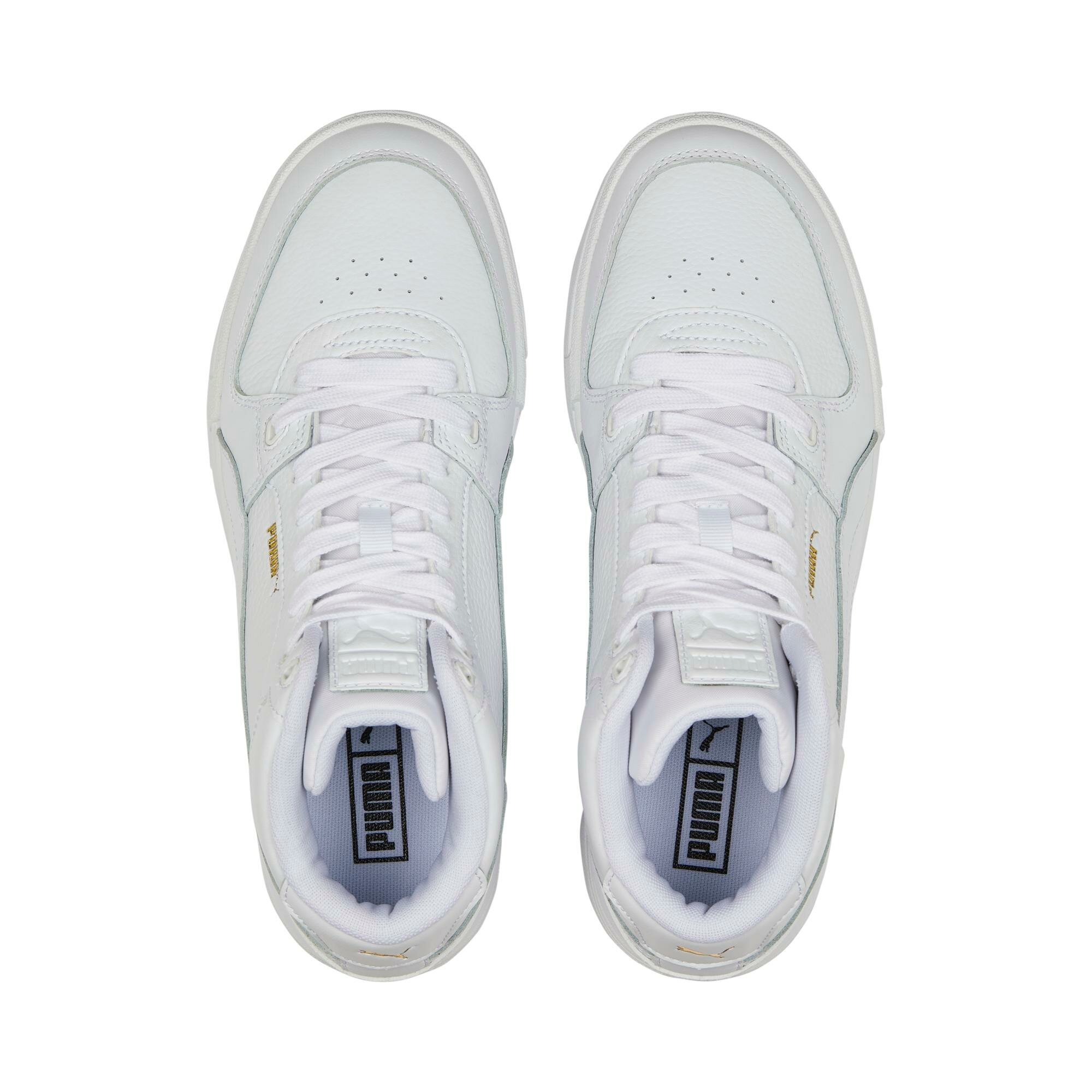 Кроссовки PUMA CA Pro Mid, полнота R, размер 10 UK, белый/золотой — фото 1