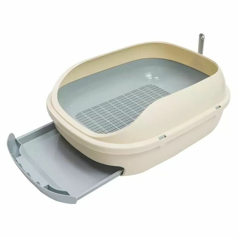 Лоток для кошек/Туалет для кошек Двойной ярус с выдвижным ящиком Внутренние размеры35*40*16.5cm