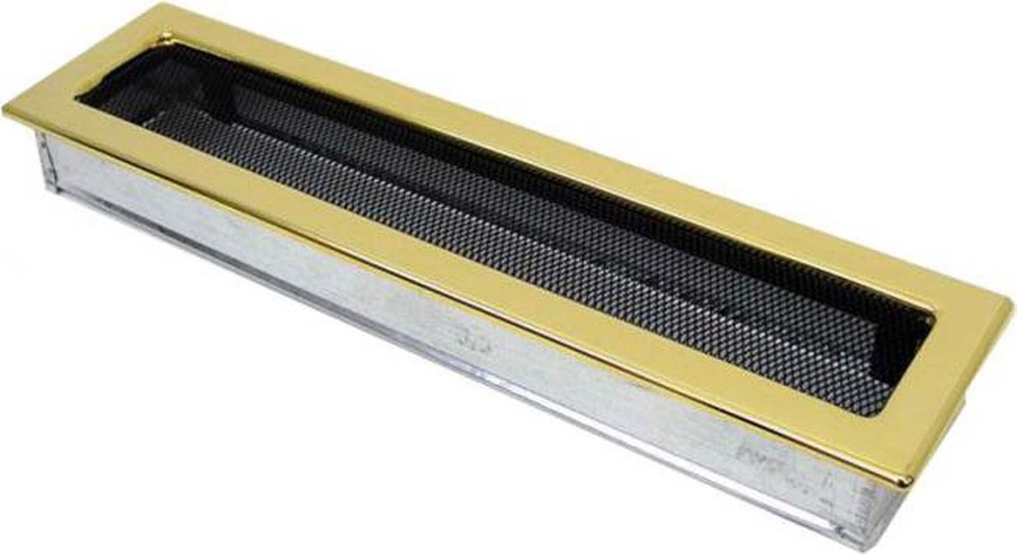 Вентиляционная решетка для камина Kratki (Польша) Полированное золото 11х42 см