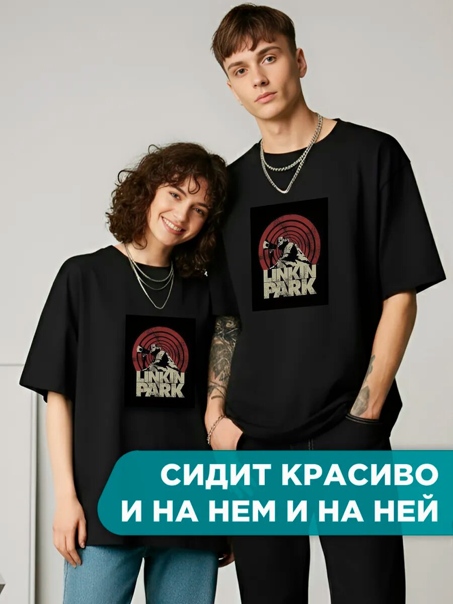 Футболка PRINTSHOT, 1 шт., размер XL, черный — фото 1