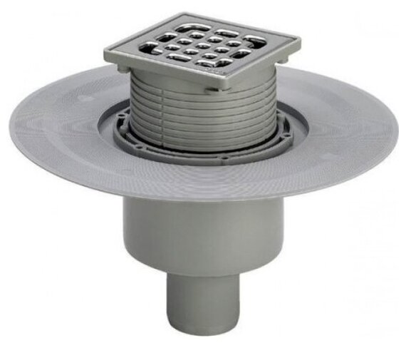 Душевой трап Viega (556914) с вращающейся насадкой, вертикальный отвод