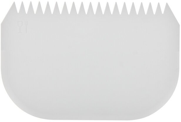 Скребок кондитерский пластиковый 14,5х9,5см с зубцами