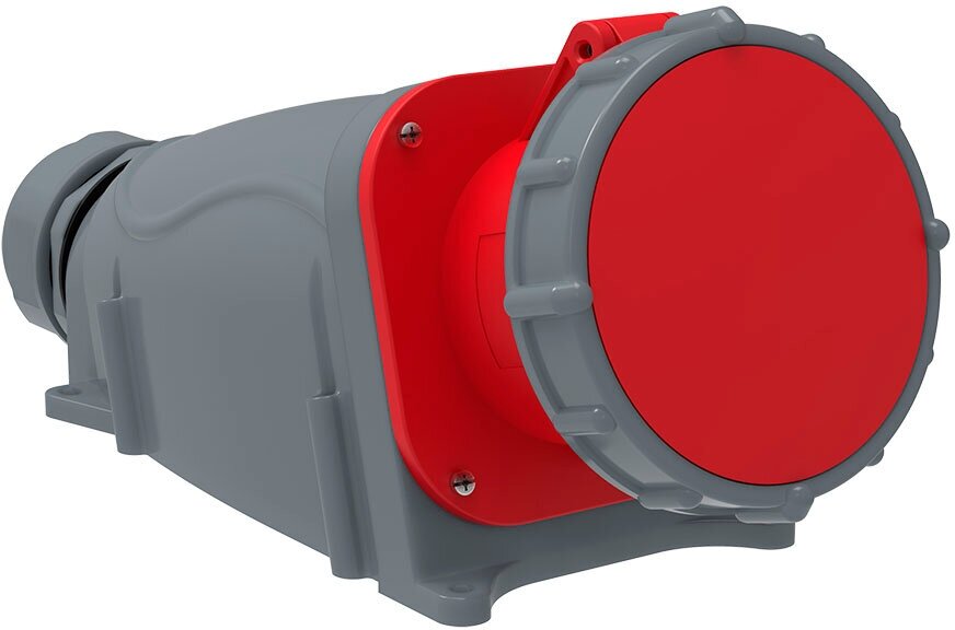 Розетка IEK на 63 А, 380 В, степень защиты IP67, с заземлением и нейтралью