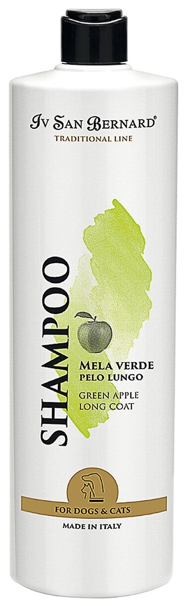 ISB TRADITIONAL LINE GREEN APPLE SHAMPOO Ив Сан Бернард шампунь с ароматом зеленого яблока для длинношерстных собак и кошек (1 л)