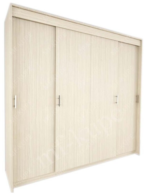 Шкаф купе, для одежды Эко 4, Мф-Купе, 200х45х200, белье/платье/платье/платье, цвет бодега белая