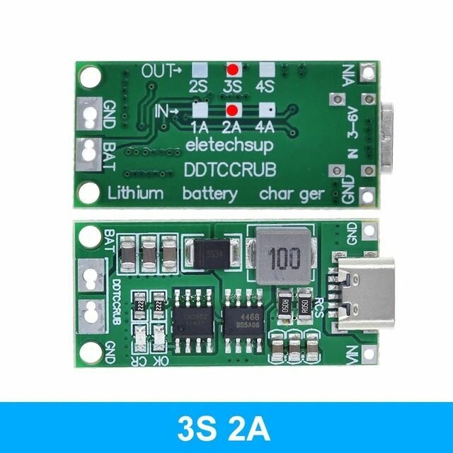 Плата зарядного устройства литий-ионной батареи 3S 2A