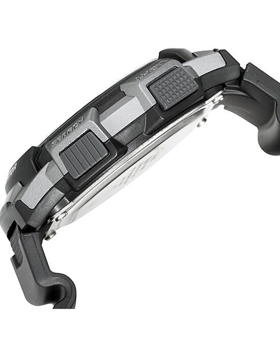 Наручные часы CASIO, серебряный, черный, голубой — фото 1