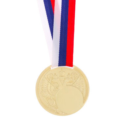 Медаль "Герб", под нанесение, золото, d-5 см