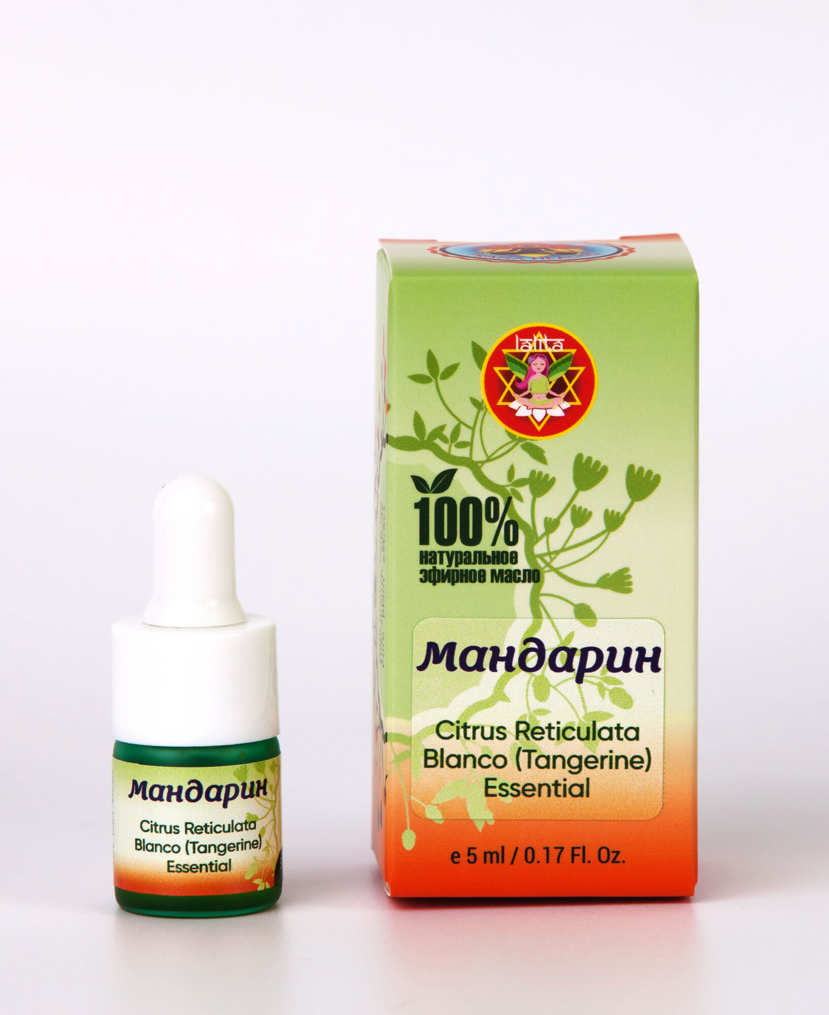 Мандарин (эфирное масло) / Citrus Reticulata Blanco (Tangerine) Essential / 5 мл / стекло / Prana Healing / LALITA®