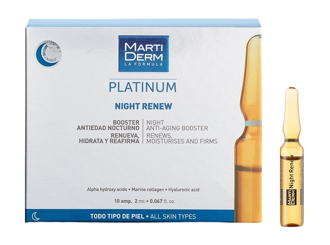 MARTIDERM Platinum Night Renew Ампулы для лица «Ночное восстановление», 10х2 мл