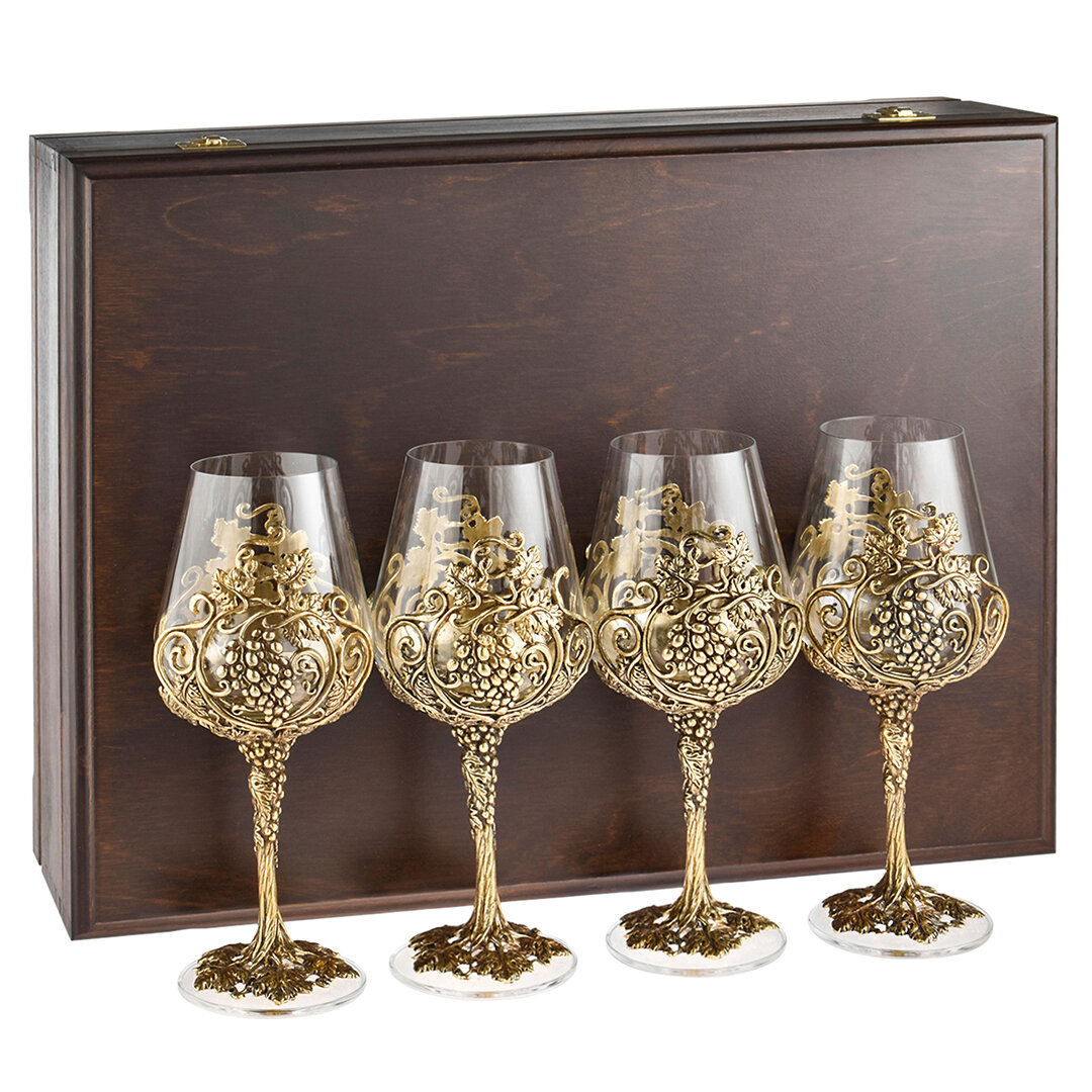 Набор бокалов для вина Виноградная долина (в шкатулке)