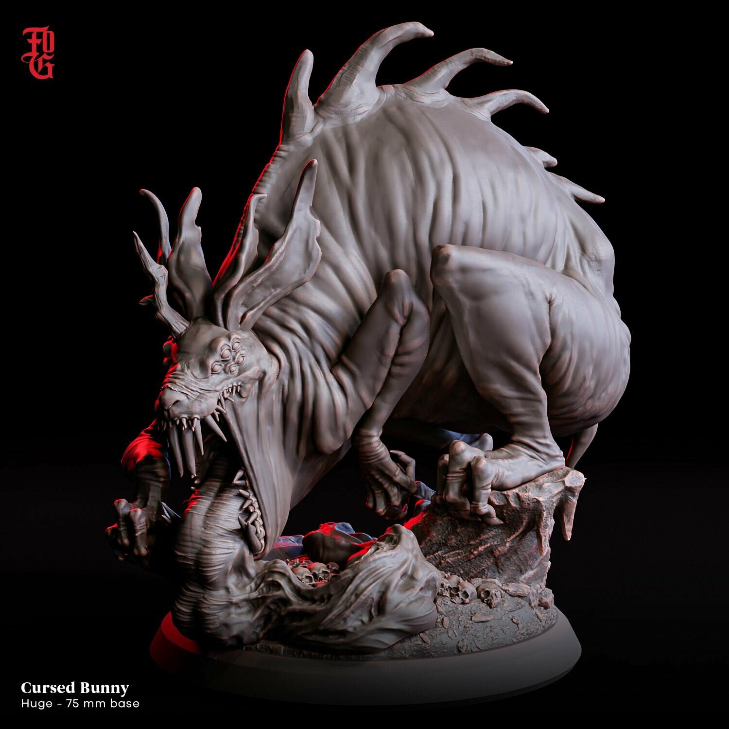 Миниатюра D&D 'Проклятый кролик' масштаб 32 мм (DnD, Dungeons & Dragons, ДнД, Подземелья и Драконы, Pathfinder)
