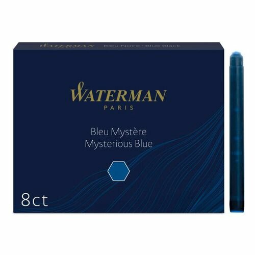 Картридж Waterman Standard (CWS0110910) Mysterious Blue чернила для ручек перьевых (8шт)