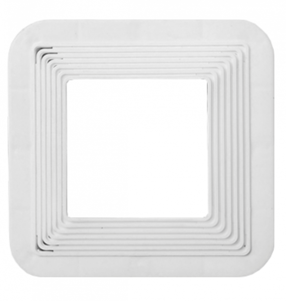 Платформа-закладная EKS универсальная, квадрат, 90-140 мм, белая