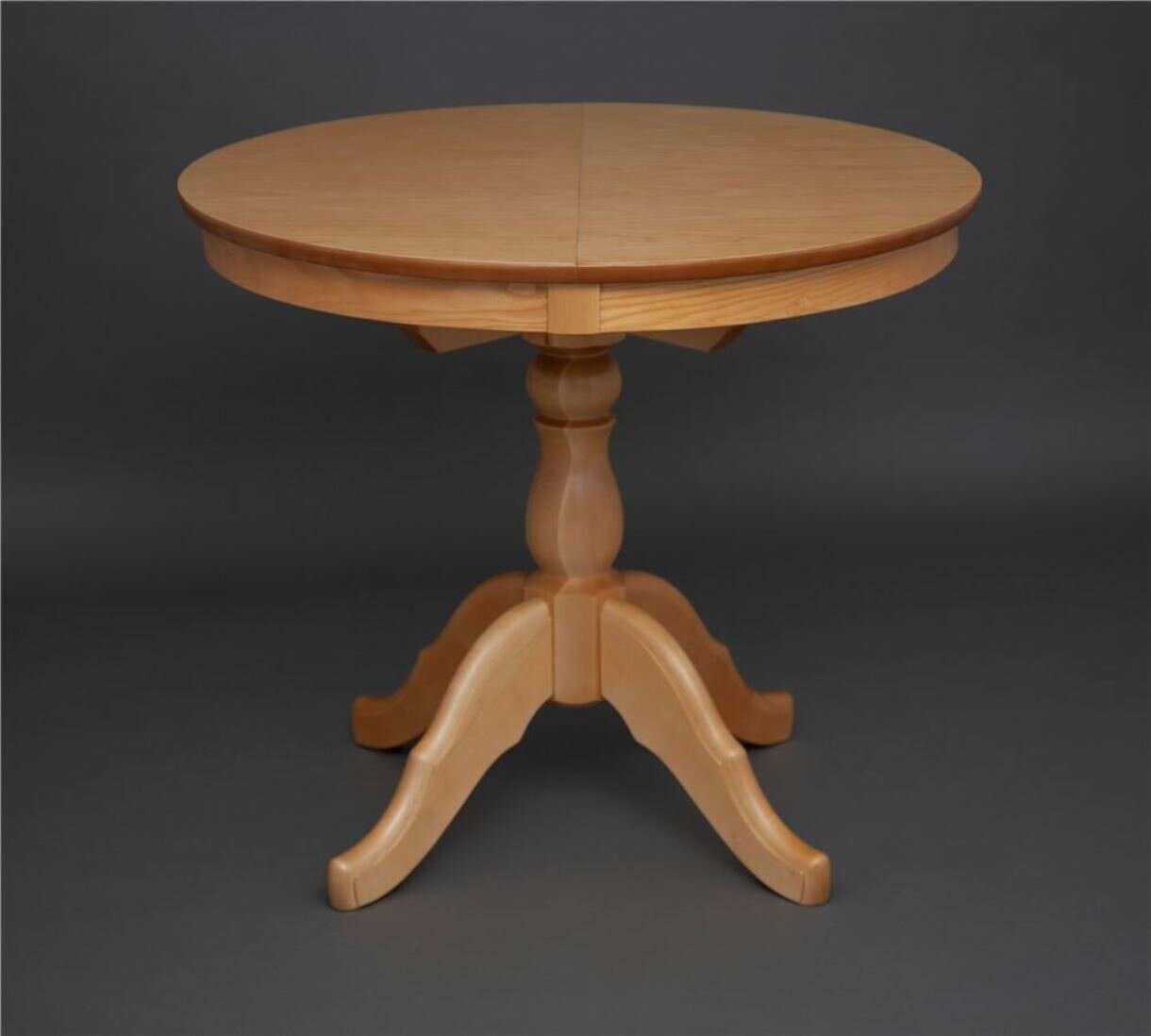 Стол кухонный раздвижной Круглый-0090 деревянный, цвет светлый тон