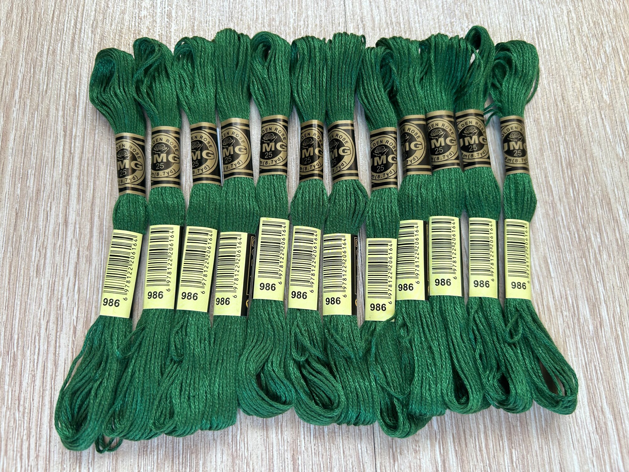 Нитки для вышивания JMC мулине (150-3866) 100% полиэфир 12 штук x 8 м